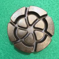 China Copper Resin Bond Transitional Diamond Polishing Pads with velcro backing for hand-held grinder for sale