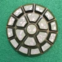 China Copper Resin Bond Transitional Diamond Polishing Pads with velcro backing for hand-held grinder for sale
