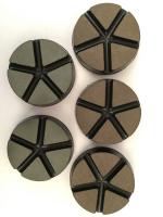 China 3 Inch ceramic bond concrete polishing pads for fast grinding concrete floors with velcro backing for sale