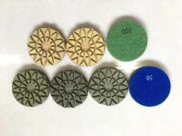 China Ceramic bonding grinding pads with velcro for polishing concrete and smoothing scratches for sale