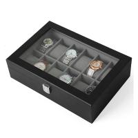 China Custom Hard Wood MDF Glass Watch Gift Box with EVA Insert 1000000pcs Monthly Capacity for sale