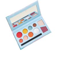 China Blue Empty Magnetic Eyeshadow Palette for sale