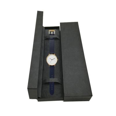 China Custom 1800gsm Greyboard Magnetic Folding Paper Watch Box with Varnishing for sale