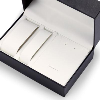 China PU Leather Hinge Closing Watch Box Gift Packaging CMYK 4 Color Offset Printing for sale