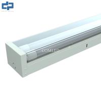 China 9w 18w Emergency Single 4FT Tube Light Fixture With Transparent Diffuser for sale