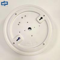 China IP65 LED Oyster Light Fixture Selectable CCT White Finish With ON OFF Microwave Sensor for sale