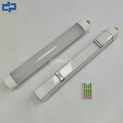 China Dimmable LED linear light fixture IP66 industrial triproof batten light Surface Mount vapor tight Linear LED Light Fitting Easy Wiring engineering project LED luminaires for sale