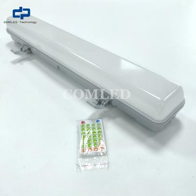 China parking lot lighting fixture SMD 2835 5FT Batten Light fixture 44W Pure White Dimmable lED Battens industrial linear lED Lights with full PC housing for sale