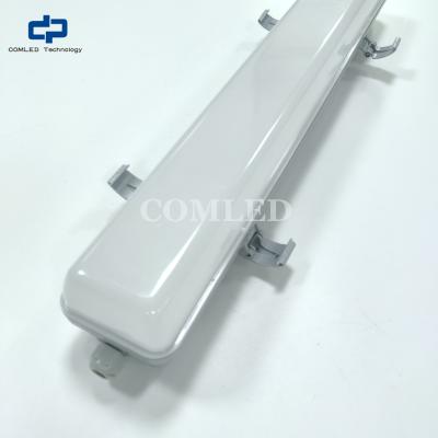 China CE SAA approved 1200mm commercial/industrial LED Batten Light fixtures Surface Mount weatherproof lED lighting fixture With Emergency battery vapor proof lED light fittings for sale