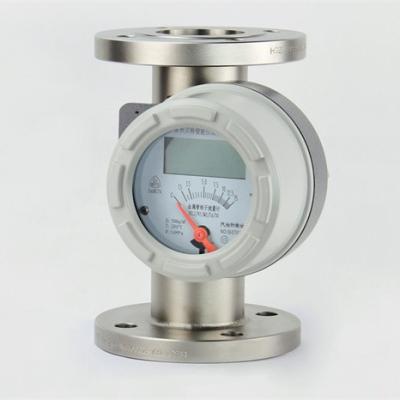China Stainless Steel Metal Tube Rotameter 4-20mA Two Wire System for Pure Water Ammonia Measurement 16-150000 L/H for sale