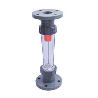 China Plastic Pipe Flow Meter DN15-DN100 ABS Rotameter 0.6-6m3/h Water Flow Measurement for sale