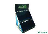 China Pdq Hook Display Stand 50cm Gloss Corrugated Shelf Bin for sale