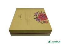 China Food 300mm Cosmetic Packaging Boxes Yellow Mooncake Gift Box Packaging for sale
