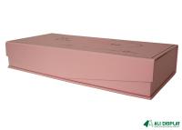 China Pink 300gsm Embossing Cardboard Packing Box CDR Cardboard Paper Box Debossing for sale