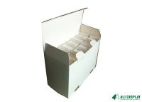 China White Template 10cm Embossed Gift Packing Box Ribbon Cosmetic Carton Packaging for sale