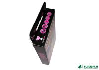 China Small 150mm Cosmetic Packaging Boxes Paper Debossing Hanging Display for sale