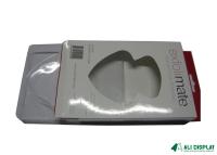 China Holder Hanging 130mm White Gift Box Packaging 350gsm Foldable Paper Box for sale