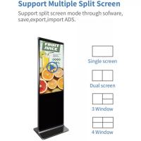 China Lcd Interactive 49 55 Inch Android Indoor Totem Floor Stand Kiosk Touch Screen for sale