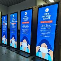 China 75inch Double Sided LCD Display full screen  Floor Stand Poster Kiosk for sale