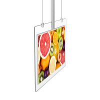 China Ultra Slim 55 Inch Wall Mounted Kiosk Transparent Advertising Display Double Sided Oled for sale