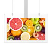 China Ultra Slim 55 Inch Wall Mounted Kiosk Transparent Advertising Display Double Sided Oled for sale