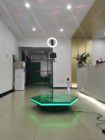China Interactive Rotating Photo Booth Rental With Custom Logo Social Media Sharing Free Software UK Plug for sale