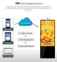 China LCD Hd Standing Advertising Display 4096x4096 With 88% Light Transmittance for sale