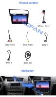 China Android 10 Car DVD Multimedia Player 9 Inch 4 Cores GPS Navi Audio For VW Golf 7 2013-2015 for sale