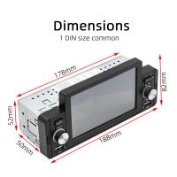China Universal 1 Din Car Mp5 Player 5 Inch BT5.1 Car Audio Stereo Wireless Carplay for sale