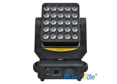 China Individual Control Led Moving Head Light 25 *12W Graphic Effects With 3 Phase Motors for sale