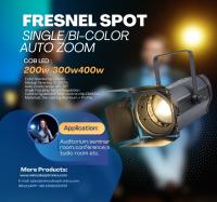 China 150W 200W LED Fresnel Warm White Cool White LED  Spotlight Studio Light for sale
