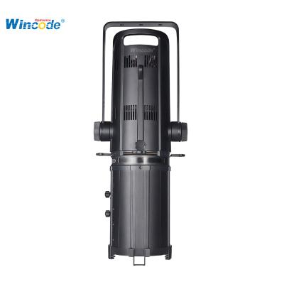 China 200W RGBAW LED 25° to 50° Profile Spot – Touchscreen & Aspheric Lens & 4 Metal Cutters for for sale