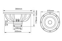 China 20khz 15 Inch 120mm Single Neodymium Magnet Speaker for sale