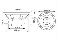 China 15 inch Professional coaxial speaker Monitor speaker coaxial speaker 15