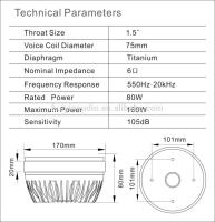 China 1.5 inch Titanium compression driver speaker for sale