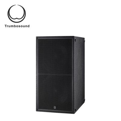 China Dual 18 inch subwoofer box super bass speaker outdoor DJ subwoofer 1200Wrms TR218B for sale