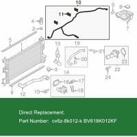 China Car Overflow Hose BV618K012KF BV618K012KE Coolant Pipe Water Hose Radiator Water Returning Pipe for Ford Focus 12 2.0 for sale