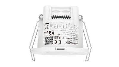 China IP20 Flush Mounted Standalone Microwave Motion Sensor to use in commercial building corridor for sale