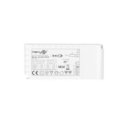 China 25W CC 150mA to 550mA DALI2 dimmable slim led driver with 5 years warranty for sale