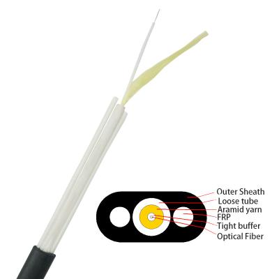 China Outdoor Flat 2 Core Fiber Cable Single Mode With CE Certified for sale