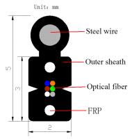 China High Quality GJYXFCH FTTH Optical Drop Cable 6 Cores with good price for sale