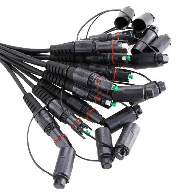 China Single Tube Singlemode FTTH Solution Cable OptiTap To SC APC Jumper Type for sale