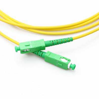 China 3mm Fiber Cable Patch Cord SC UPC - SC APC Simplex Single Mode 9/125 for sale
