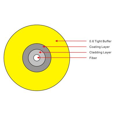 China 12 Color Single Mode 600um Fiber Optic Cable Fiber Cable for sale