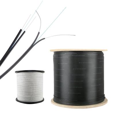 China Fiber Optic 1 Core 1km 2km 3km Plywood Drum Ftth Drop Cable Single Mode Indoor Fiber Optic Cable for sale