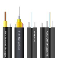China Self-supporting Outdoor Steel Messenger Wire FRP FTTH Drop Fibra Optica 1 2 4 core fiber optic cable for sale