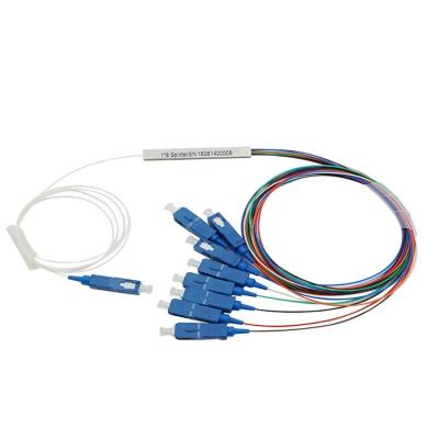 China Passive Mini 1x8 Fiber Optic PLC Splitter For Cable Television Test Equipment for sale