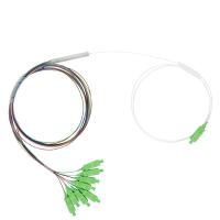 China Customized FTTH Fiber Optic Splitter 1x8 PLC Mini Steel Tube Type for sale