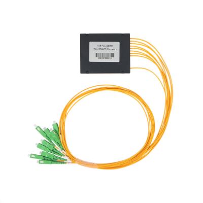 China 1×8 ABS Box PLC Splitter With Connector 8 Way G657A1 Fiber Type for sale