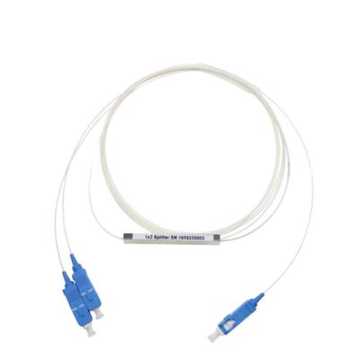 China G657A1 FTTH 1x2 Fiber Optic Splitter , Mini PLC Splitter SC APC 0.9mm for sale
